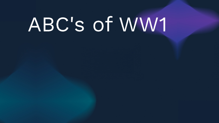 ABC's of WW1 by Kialyn Rogers on Prezi