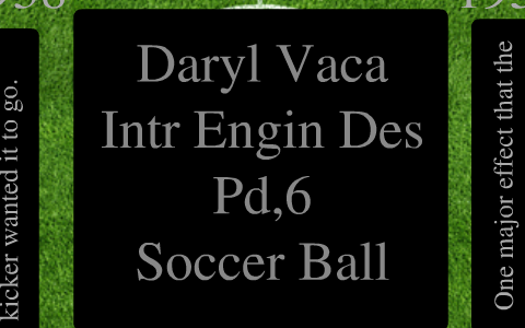 The Evolution of the Soccer Ball. by Daryl Vaca on Prezi