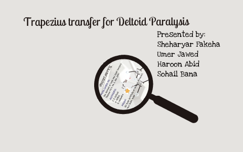 Trapezius transfer for Deltoid Paralysis by Sohail Bana on Prezi