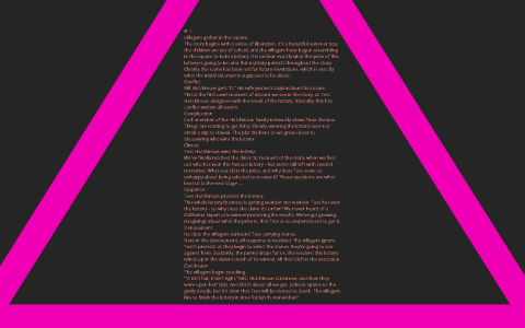 Top 10 Plot Analysis for the lottery by Shirley Jackson by jordan gross ...