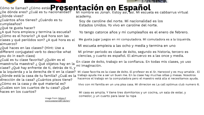 Presentación en Español by Jonah Santos on Prezi