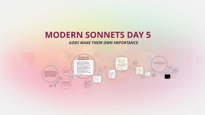 MODERN SONNETS DAY 5 by anna anderson on Prezi