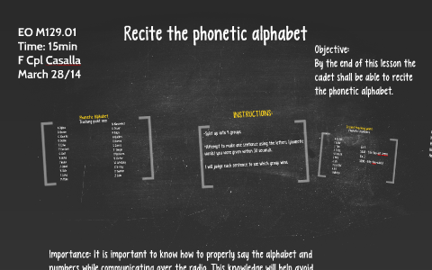 Recite the phonetic alphabet by lex riley on Prezi