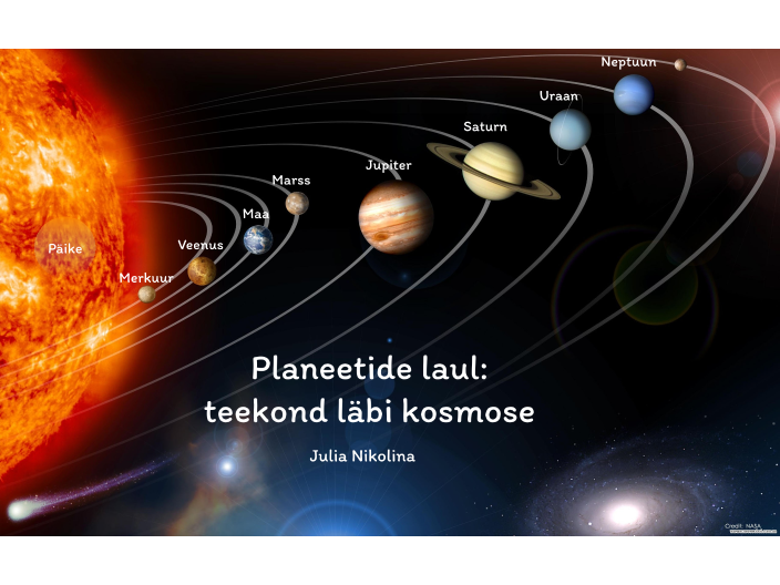 Planeetide laul: teekond läbi kosmose by Julia Nikolina on Prezi