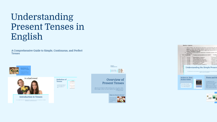 Understanding Present Tenses in English by Fiona Kinghorn on Prezi