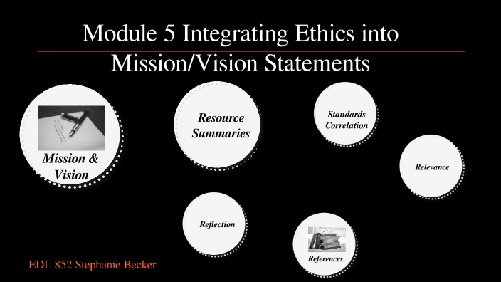 Module 5: Integrating Ethics into Vision/Mission Statements by ...