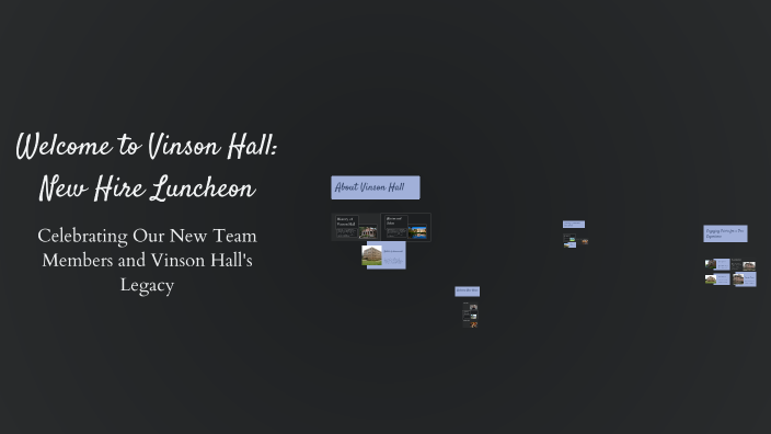 Welcome to Vinson Hall: New Hire Luncheon by Brianna Reyes on Prezi