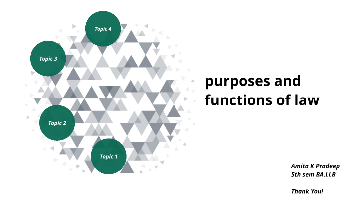 Purposes and functions of law by Amita Pradeep on Prezi