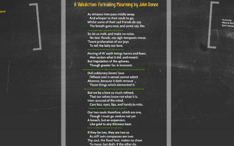 A Valediction: Forbidding Mourning by John Donne by on Prezi