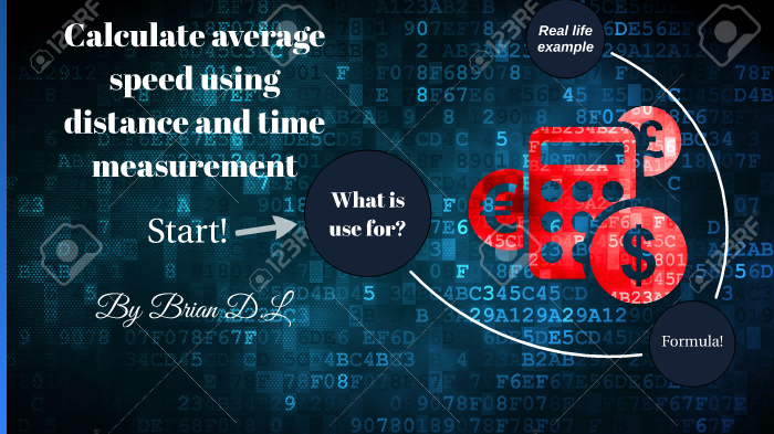 Calculate average speed using distance and time measurement by Brian ...