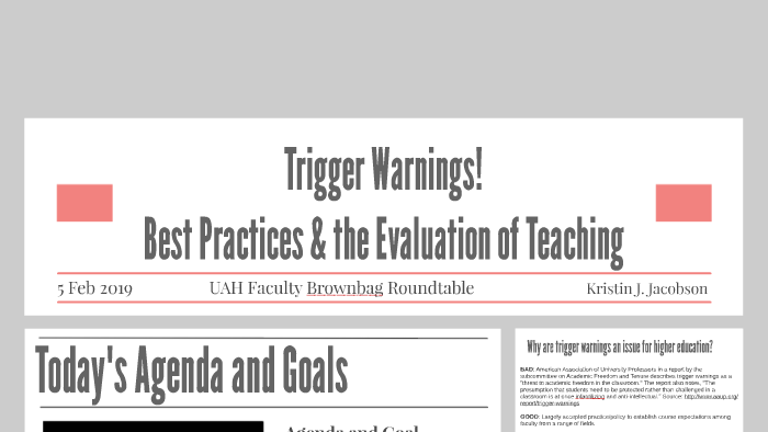 Trigger Warnings! by Kristin J. on Prezi