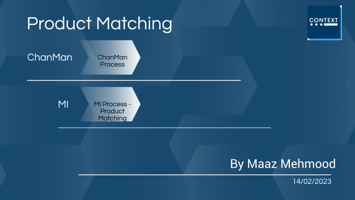 Product Matching CM vs MI by Maaz Mehmood on Prezi