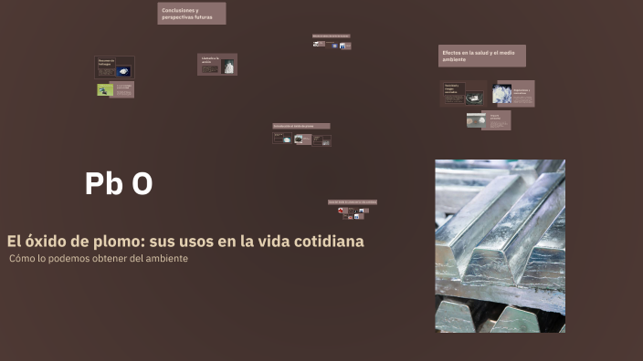 El óxido De Plomo Sus Usos En La Vida Cotidiana By Julian Javela On Prezi