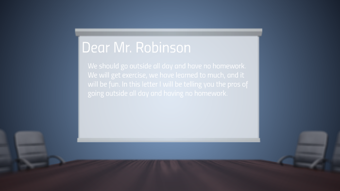 Dear Mr. Robinson by Anthony Rucci on Prezi