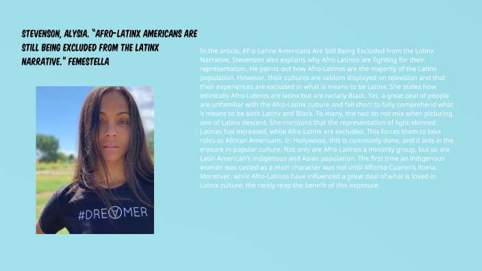 Afro-Latinos and Representation in The Media by Alexia R on Prezi