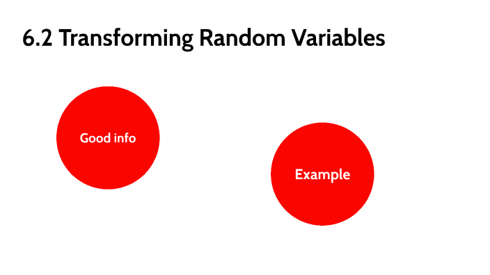 Section 6.2 Transforming Random Variables by Hudson Bradley on Prezi