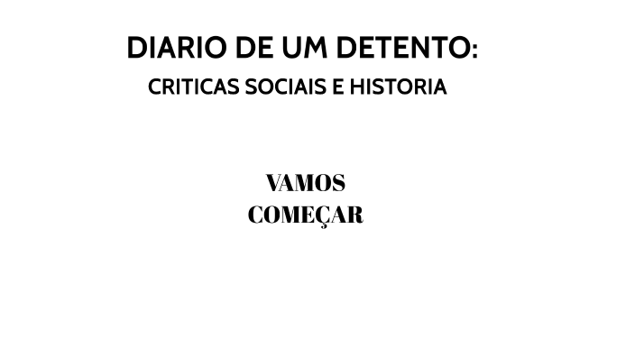 DIARIO DE UM DETENTO: CRITICAS SOCIAIS E HISTORIA by josé gabriel ...