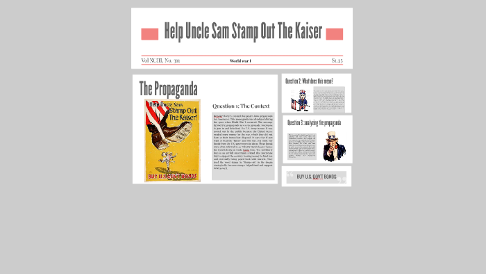 Help Uncle Sam Stamp Out The Kaiser by Dev Chi on Prezi