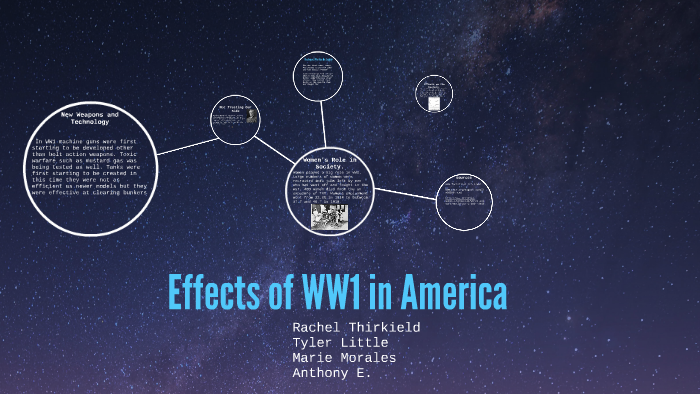 Effects of WW1 in America by rachel thirkield on Prezi