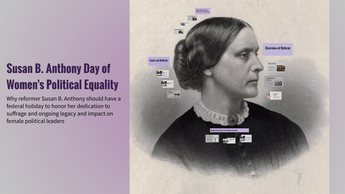 Susan B. Anthony: Champion of Women's Suffrage by Raina Chatterjee on Prezi