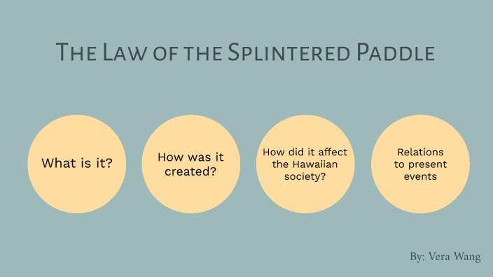 Vera Wang - The Law of the Splintered Paddle by Hyun Jin Wang on Prezi