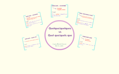 quelque vs quel que by Agnès GRENIE on Prezi