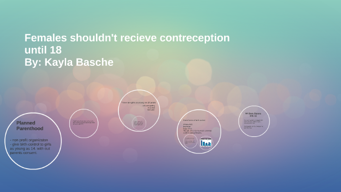 Females shouldn't recieve contreception until 18 by Kayla Basche on Prezi