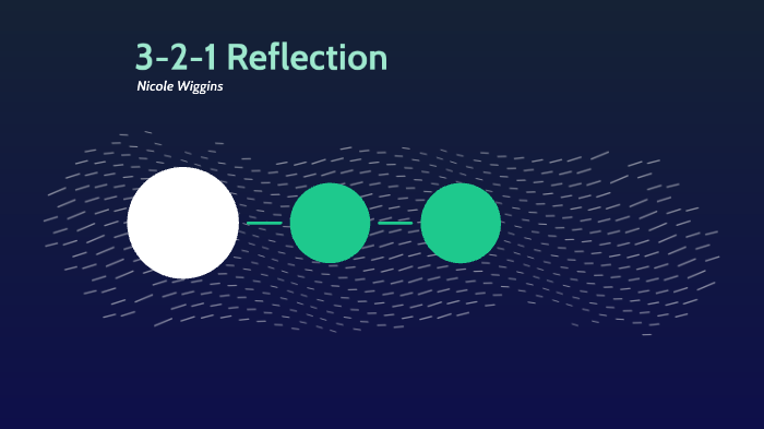3-2-1 reflection by Nicole Wiggins