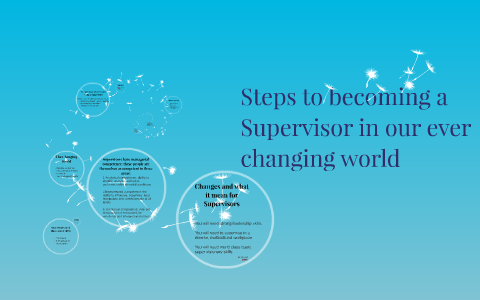 Steps to becoming a Supervisor in our everchanging world by Richard ...
