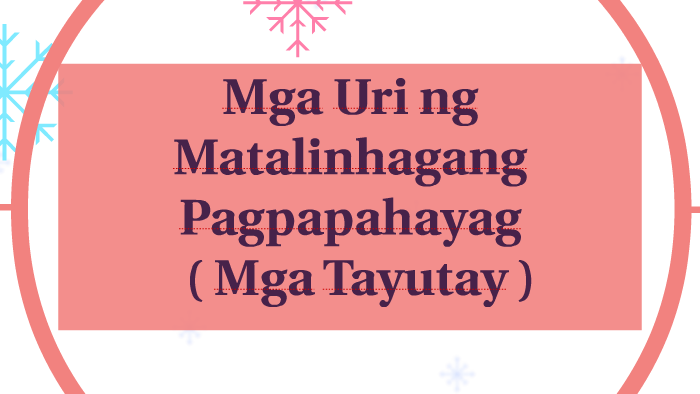 Mga Uri ng Matalinhagang Pagpapahayag ( Mga Tayutay ) by Kris Ivy Dula ... Mga Uri ng Matalinhagang Pagpapahayag ( Mga Tayutay ) by Kris Ivy Dula ...