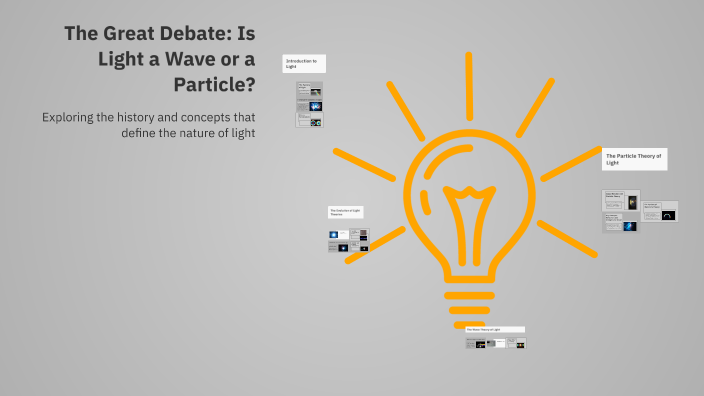 The Great Debate: Is Light a Wave or a Particle? by Angela Williams on ...