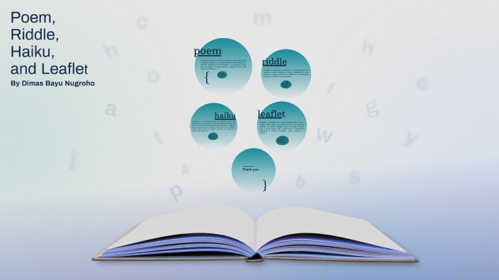 Poem, Riddle, Haiku, and Leaflet by dimas bayu on Prezi