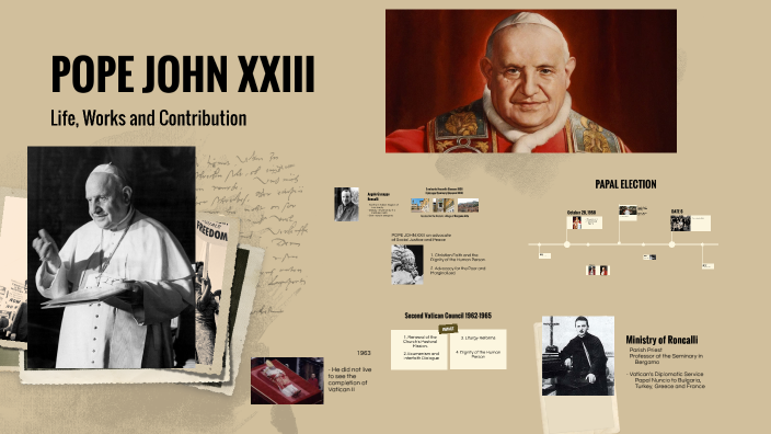 POPE JOHN XXIII Life, Works and Contribution by Mark Jeffry Go Baldevia ...