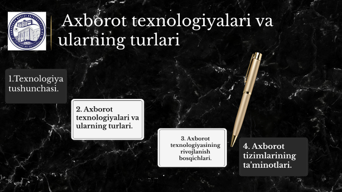 1.7. Axborot texnologiyalari va ularning turlari by Bozorov Bobur on Prezi