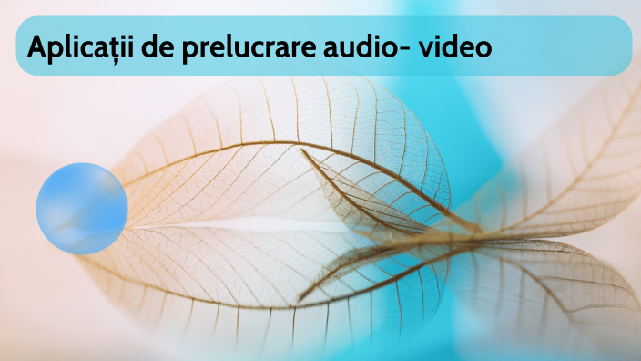 Aplicații de prelucrare audio- video by Timofte Andreea on Prezi