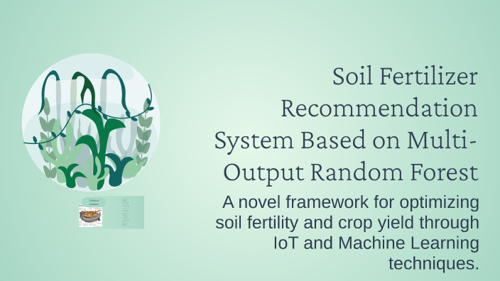 Soil Fertilizer Recommendation System Based on Multi-Output Random ...