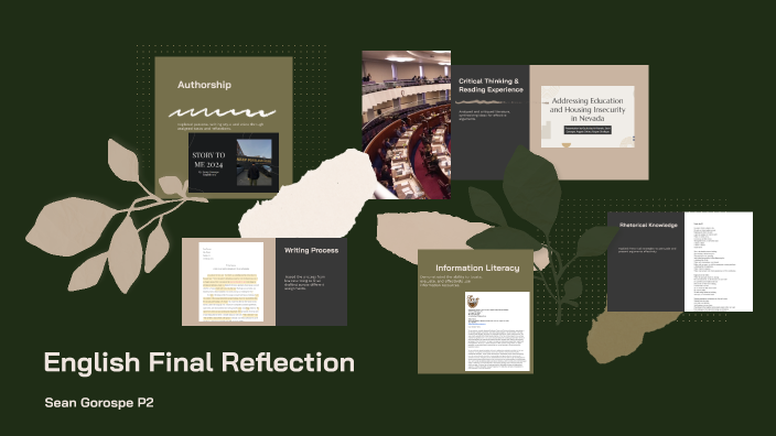 Final Draft Reflection by Sean Gorospe [STUDENT] on Prezi