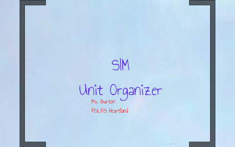 SIM Unit Organizer by Helen Burton on Prezi