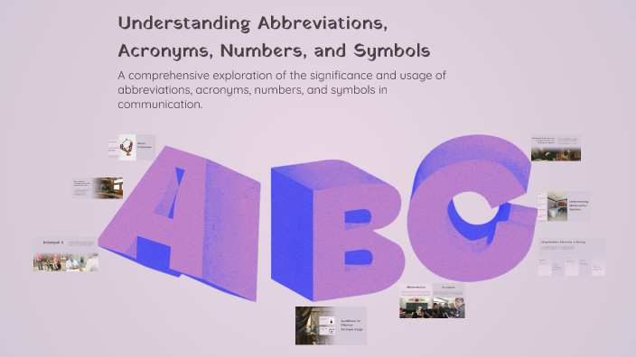 Understanding Abbreviations, Acronyms, Numbers, and Symbols by Muhammad ...