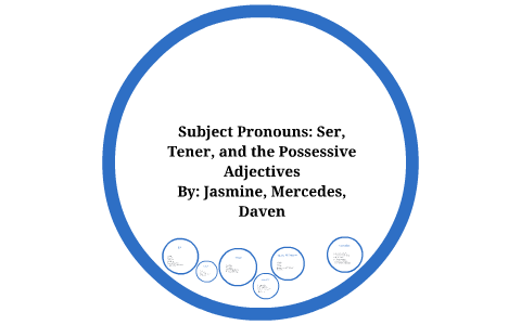 Subject Pronouns: Ser, Tener, and the Possessive Adjectives by Mercedes ...