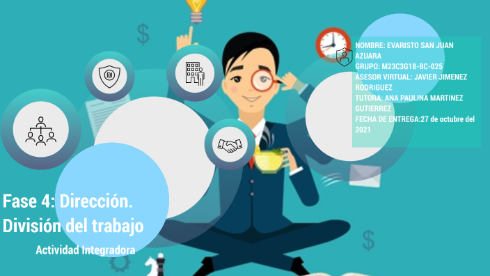 Actividad integradora Fase 4: Dirección. División del trabajo by Evaristo San Juan Azuara on Prezi