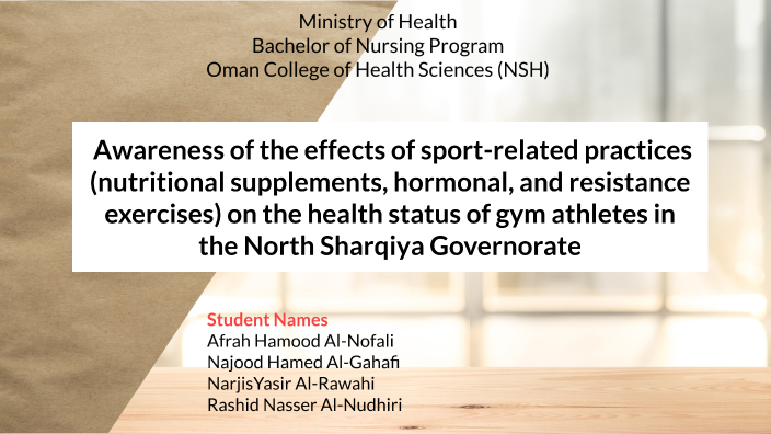 Awareness of the effects of sport-related practices (nutritional ...