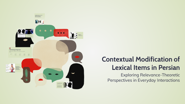 Contextual Modification of Lexical Items in Persian by Masoumeh ...