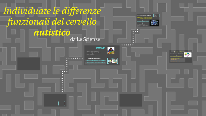 individuate le differenze funzionali del cervello autistico by Noemi ...