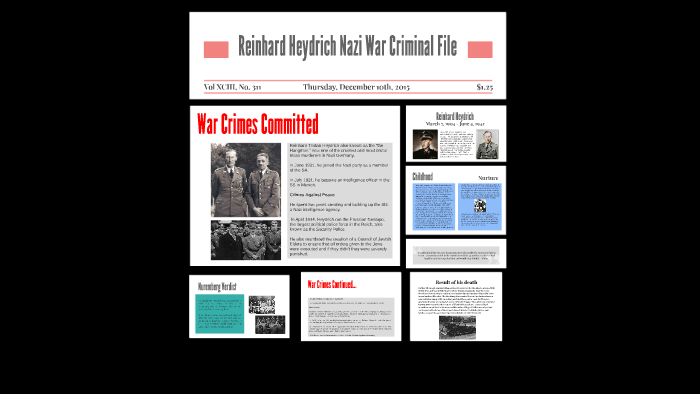 Reinhard Heydrich Nazi War Criminal File by michaela Lumia on Prezi