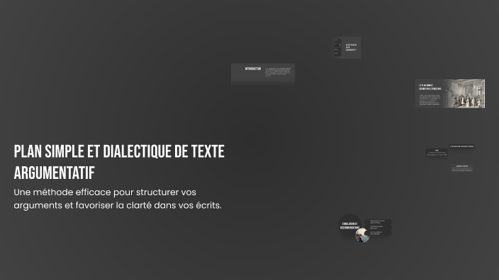 Plan simple et dialectique de texte argumentatif by saad saad on Prezi
