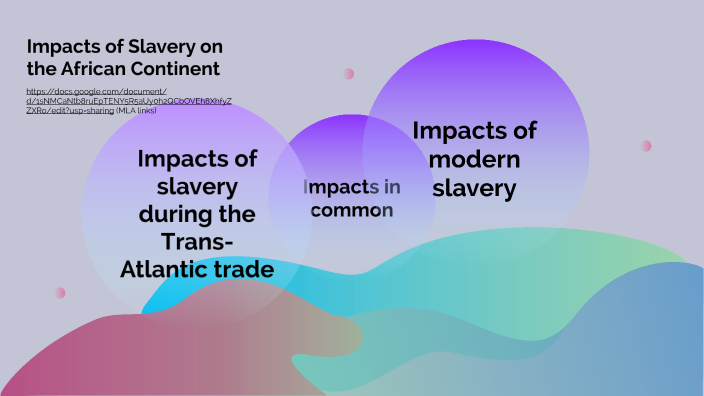 Impacts of Slavery on the African Continent by Amelia Velez on Prezi