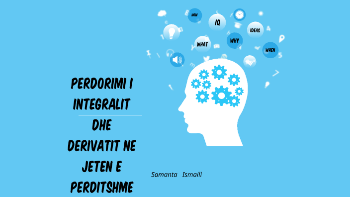 Perdorimi i Derivatit dhe Integralit ne jeten e perditshme by Drita ...