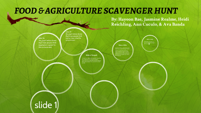 FOOD & AGRICULTURE SCAVENGER HUNT by Hayeon Bae on Prezi