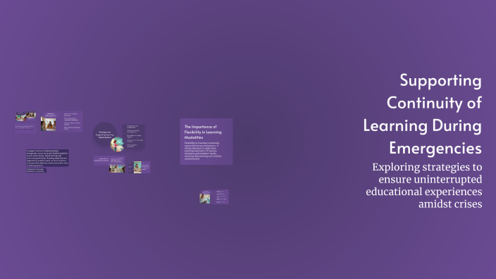 Supporting Continuity of Learning During Emergencies by Ma. Eileen ...